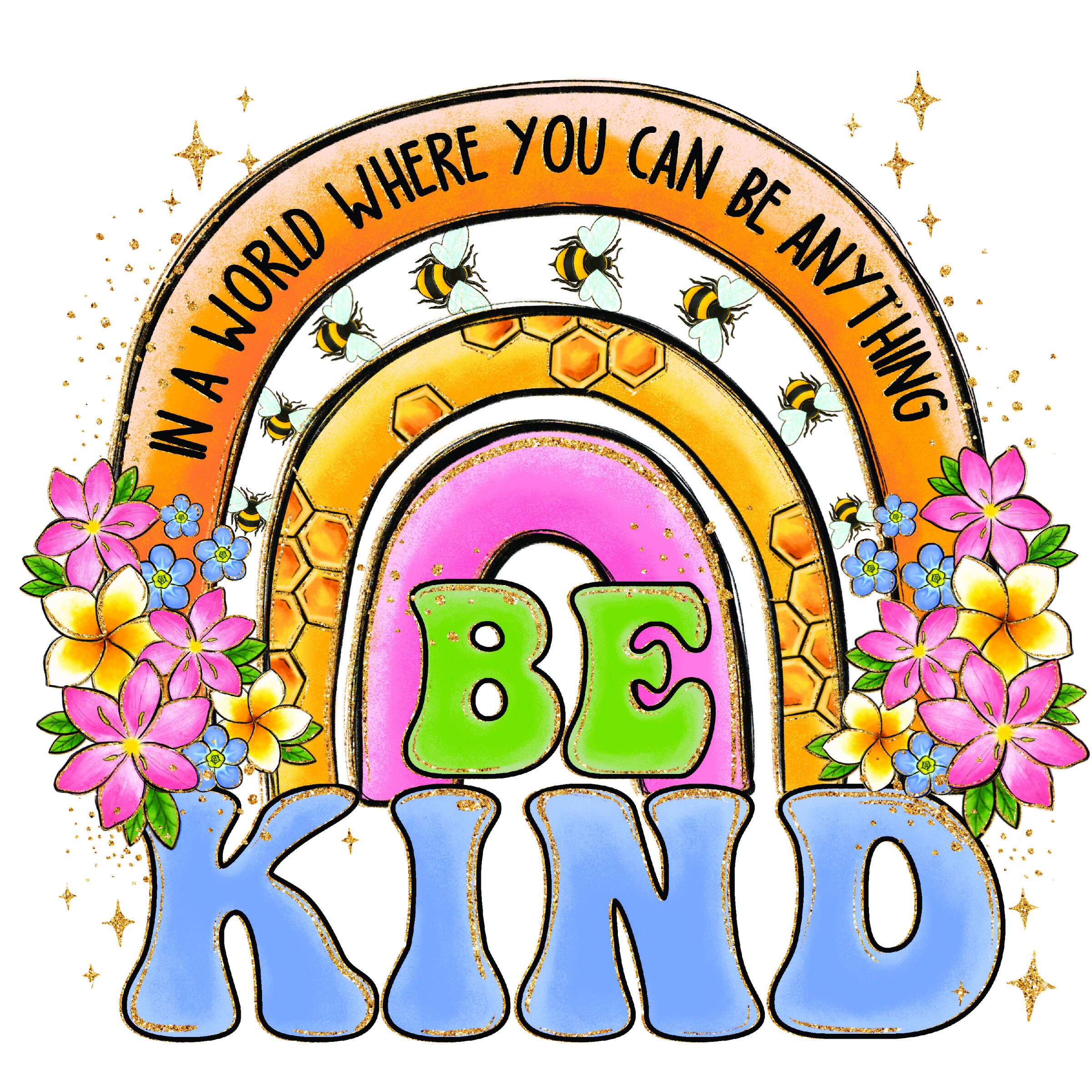 DTF Transfer Be Kind Dtf Heat Transfer Heat Transfer - Etsy