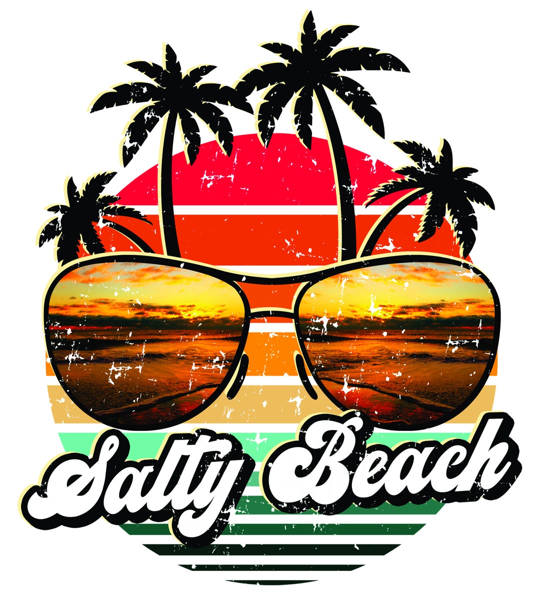 DTF Transfer | Salty Vibes Dtf | Beach Heat Transfer | Heat Transfer ...