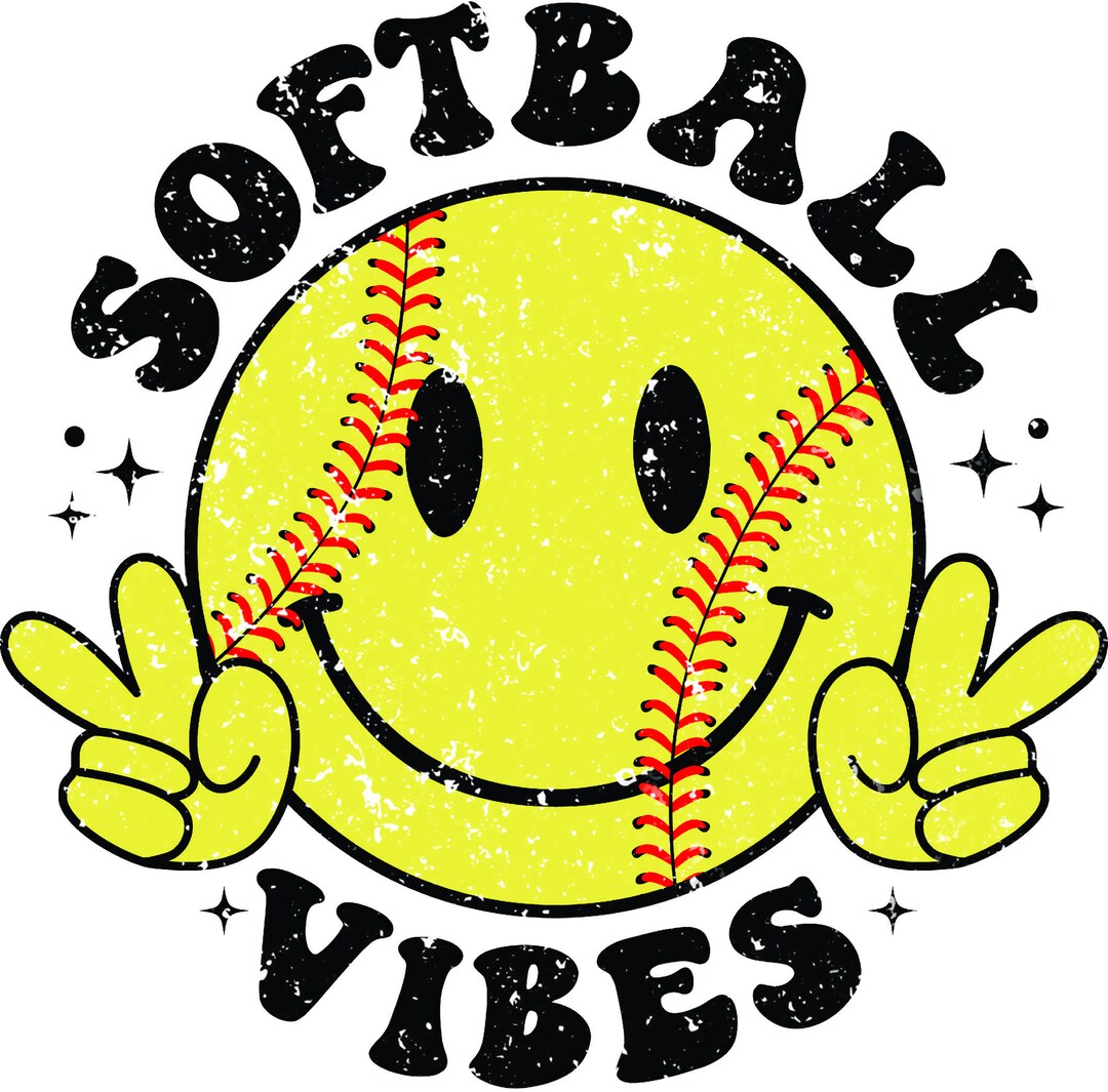 DTF Transfer Softball Vibes Dtf Heat Transfer Heat Transfer Ready to ...