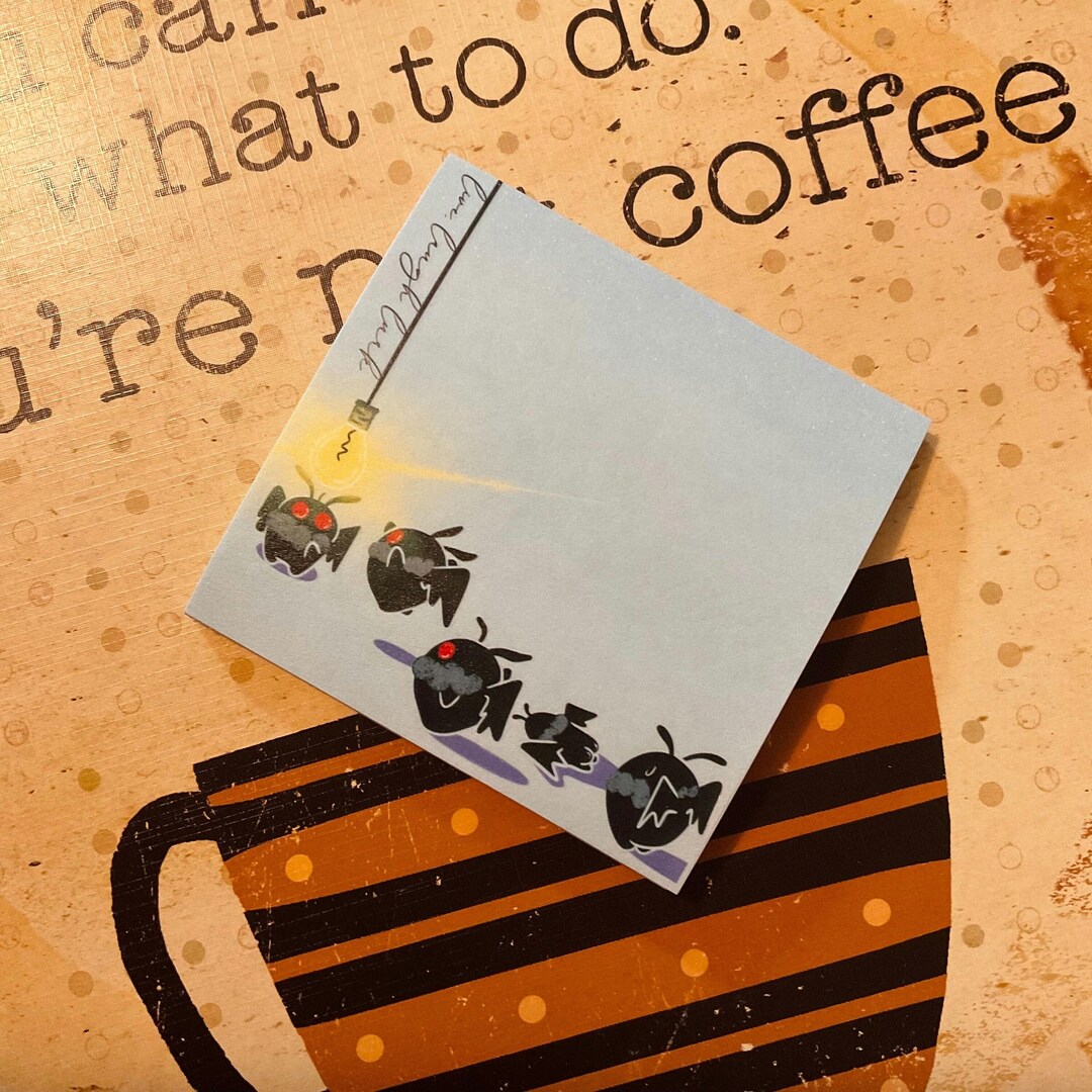 Mothman Post-it Notes | Sticky Notes 3x3 | Funny Cute Memo Pad | Note ...