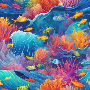 Ocean Themed Digital Art, 12x12, Wall Decor, Printable Art - Etsy