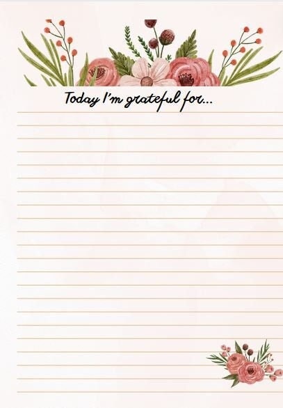 Printable Gratitude Journal Page, A4, A5, Letter - Etsy