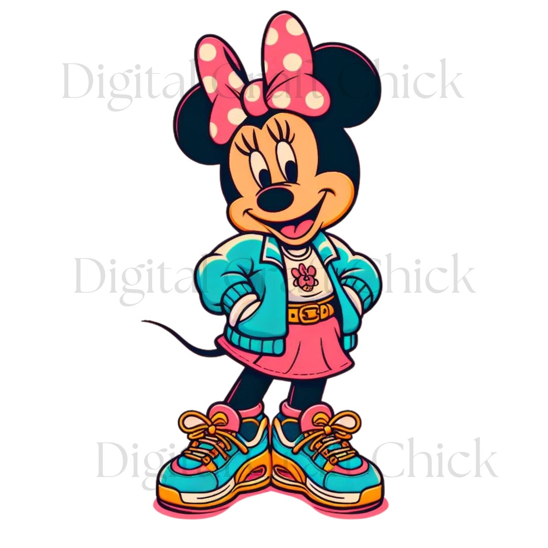 90s Minnie Mouse PNG, Sublimation, Minnie Mouse Clip Art, Shirt Design ...