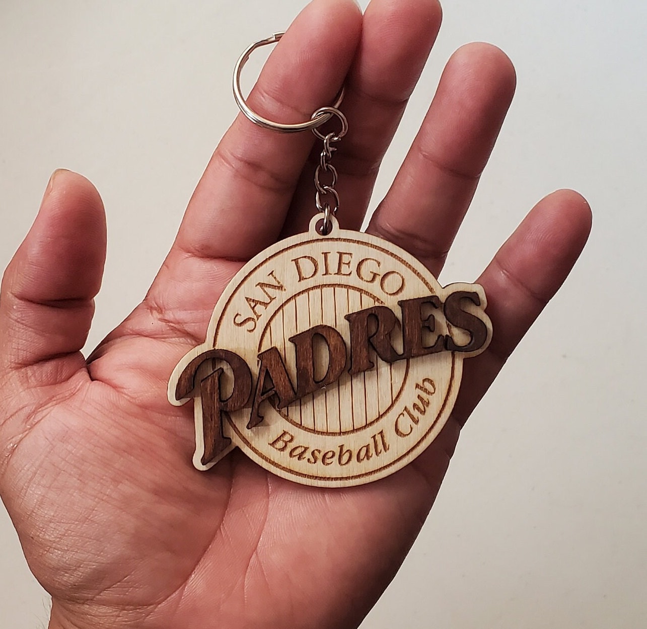 San Diego Padres Baseball Club Logo Keychain - Etsy