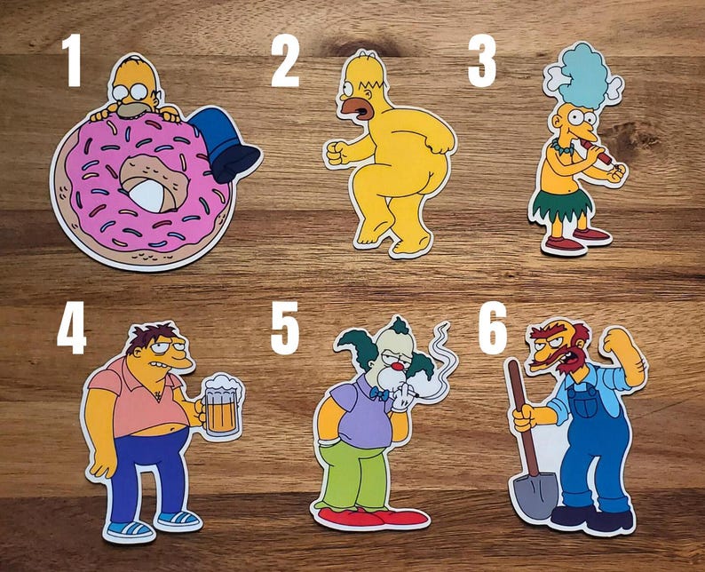The Simpsons Stickers Single or Pack - Etsy