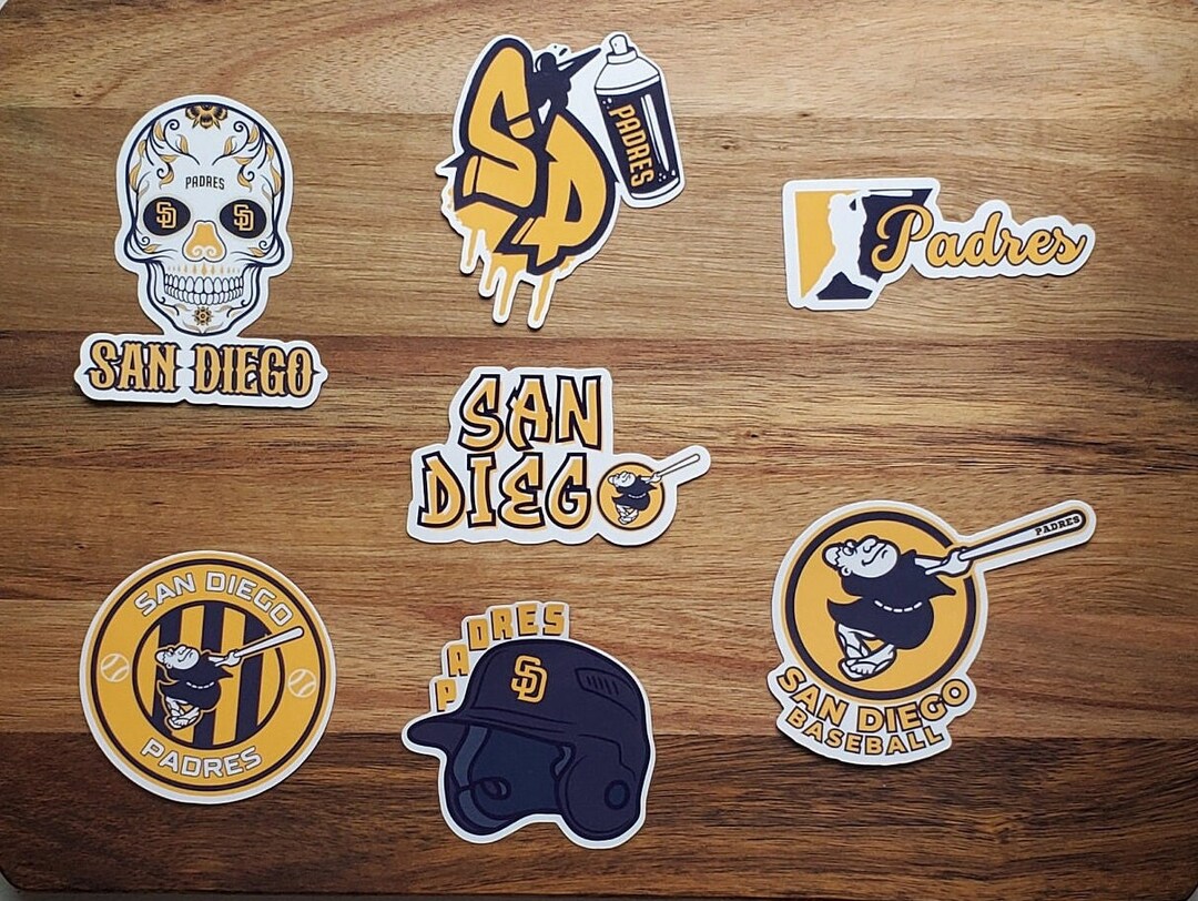 San Diego Padres Logo Team Stickers -single or Pack - Etsy