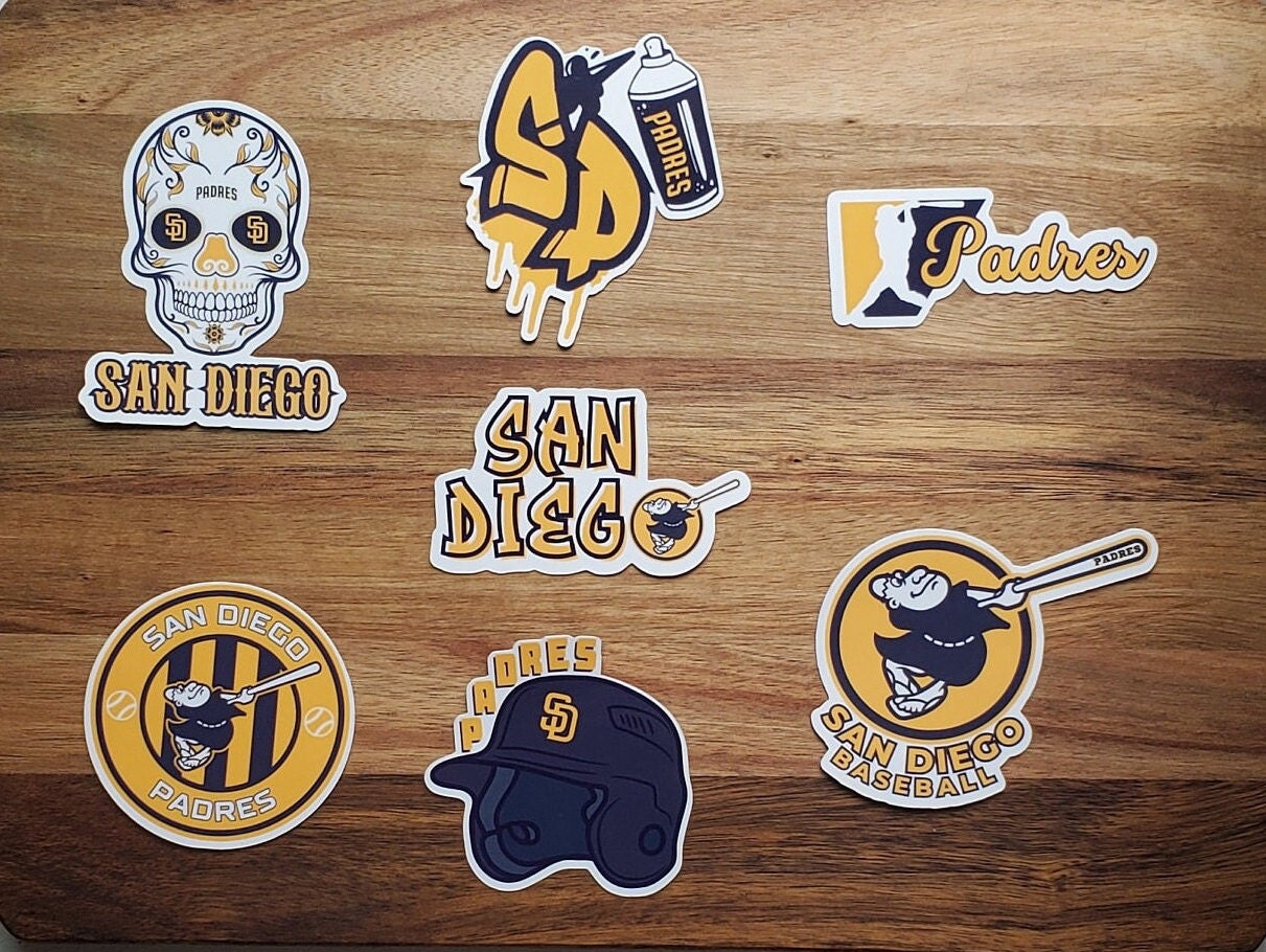 San Diego Padres Logo Team Stickers -single or Pack - Etsy