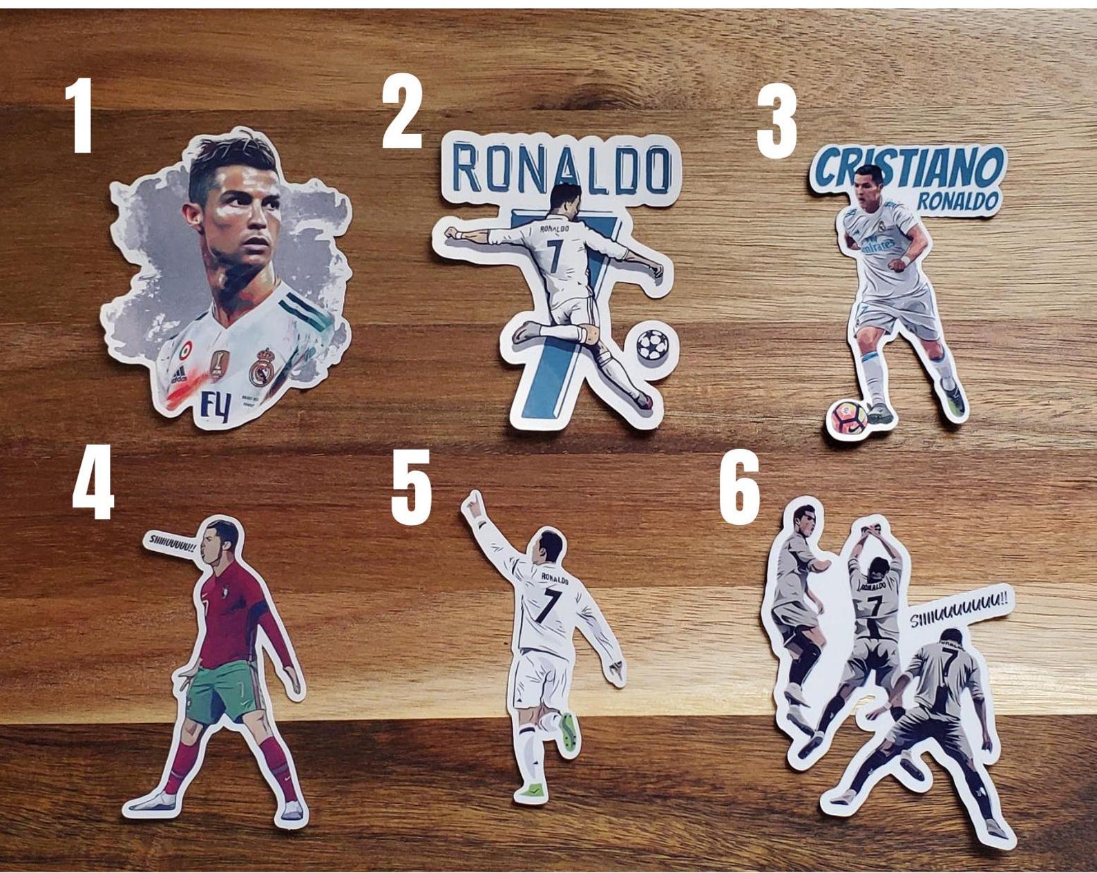 Cristiano Ronaldo CR7 Stickers, Single or Pack - Etsy