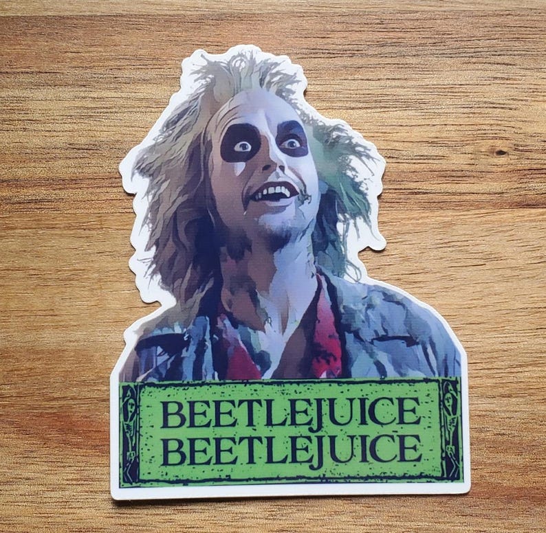Beetlejuice Stickers Single or Pack - Etsy