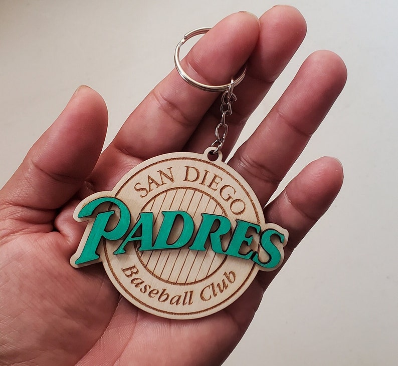 San Diego Padres Baseball Club Logo Keychain - Etsy