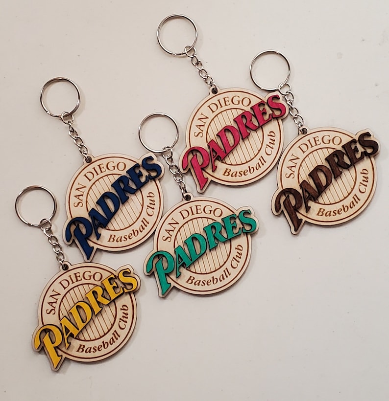 San Diego Padres Baseball Club Logo Keychain - Etsy