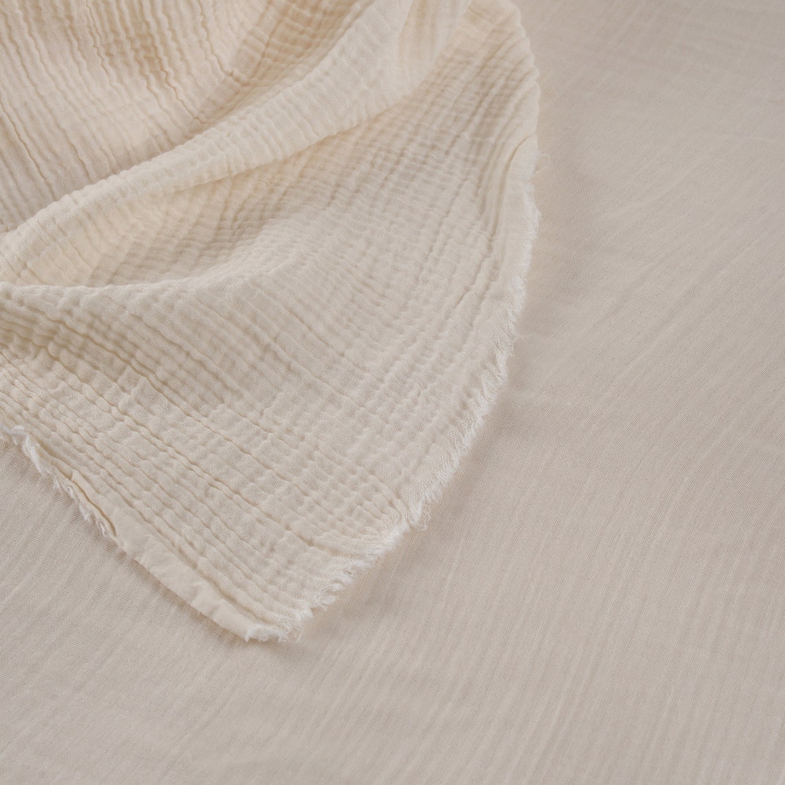 Organic Cotton Double Gauze Fabric: Soft Muslin, Breathable - Etsy