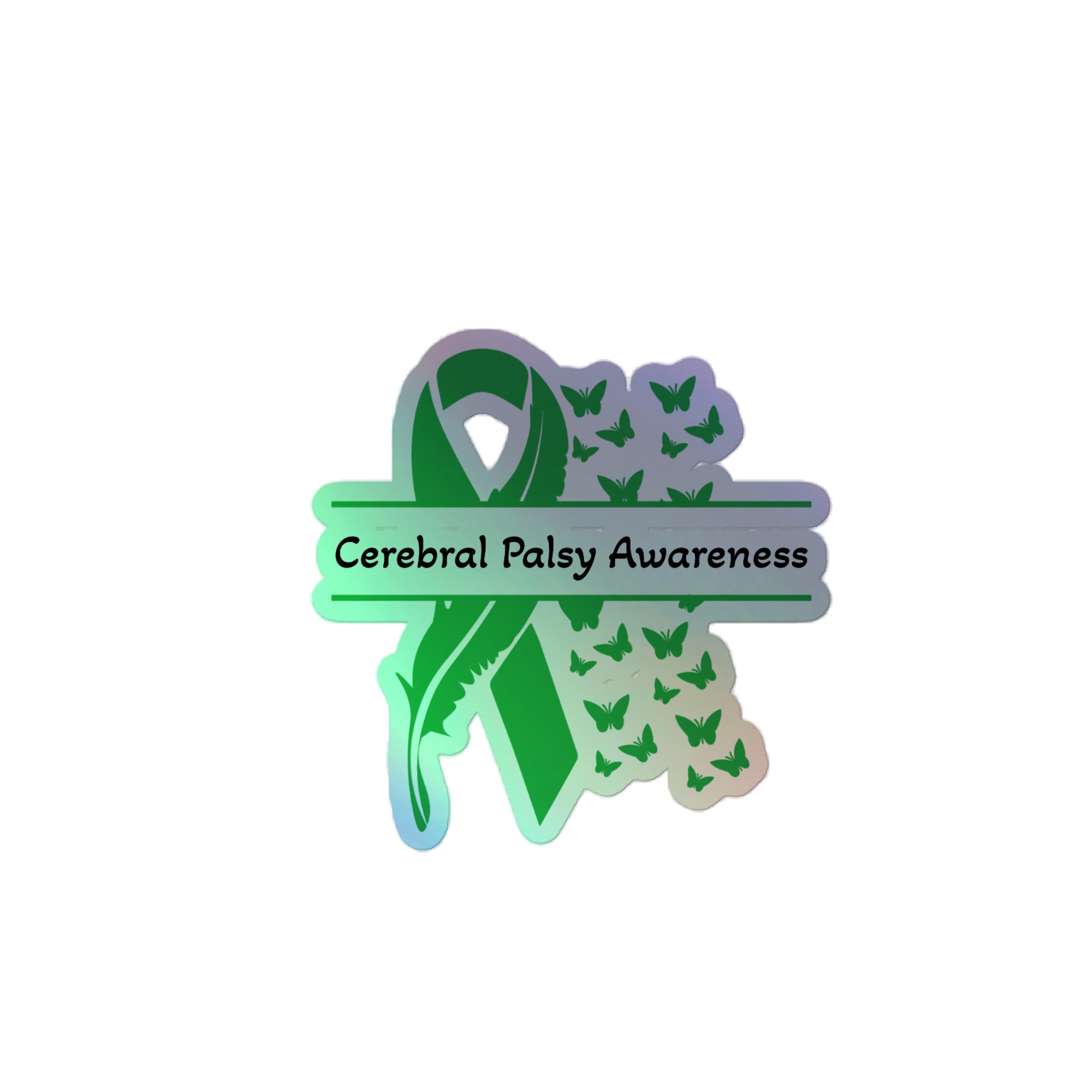 Cerebral Palsy Awareness Butterfly Ribbon Holographic Sticker - Etsy