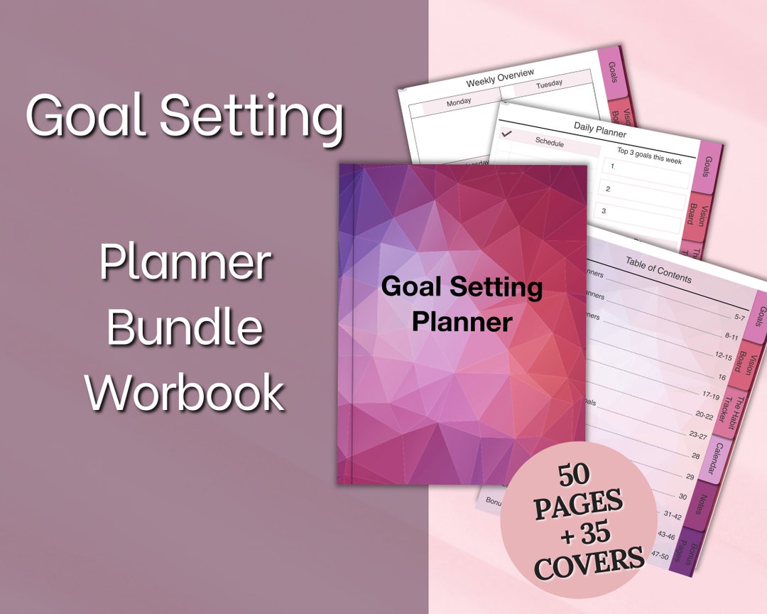 Digital Goal Setting Planner Bundle Goodnotes Digital Goal Planner ...