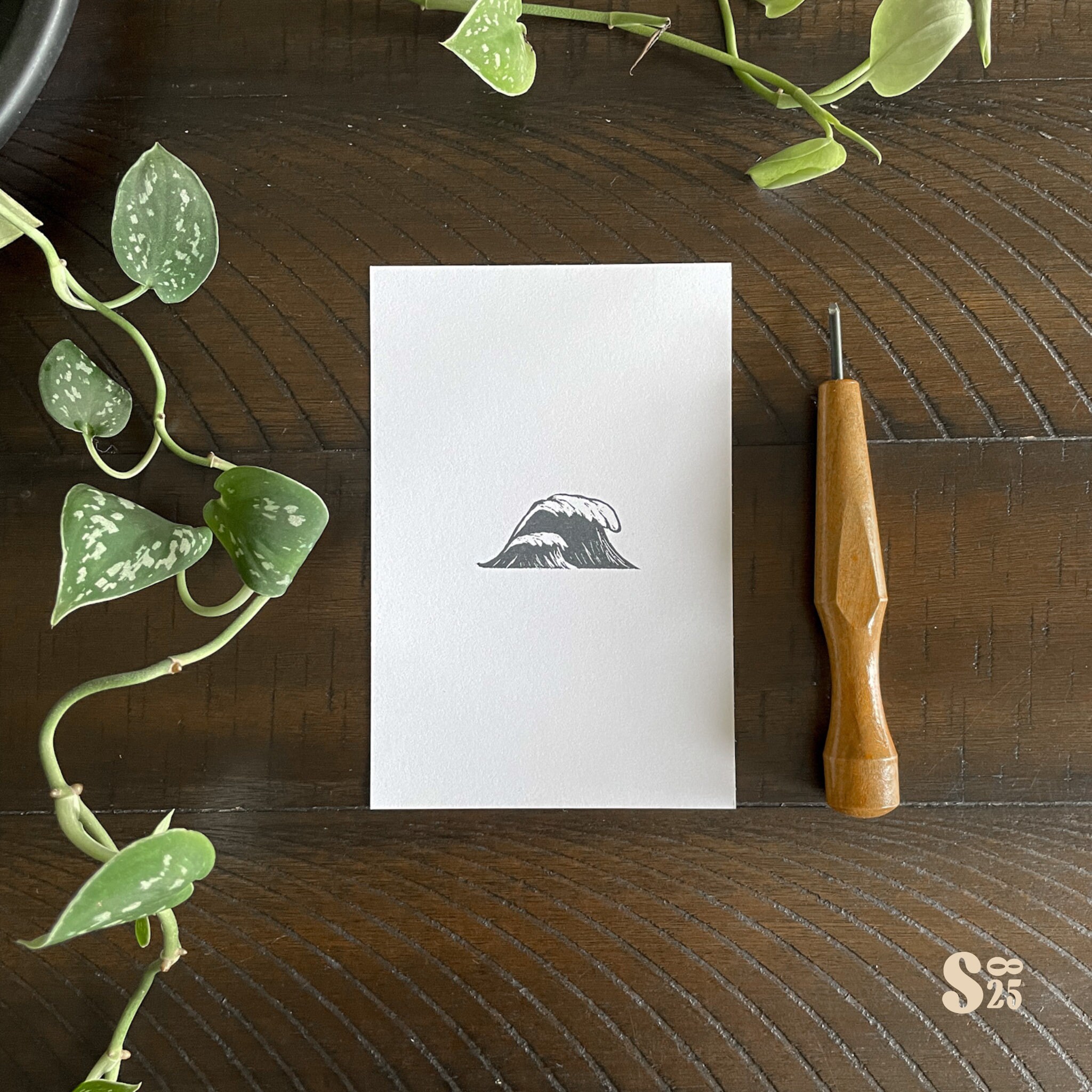 Wave Print - 4"x6" Handmade Print - Etsy