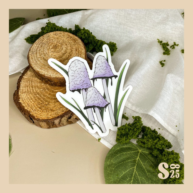 Inky Cap Mushroom Sticker - Etsy