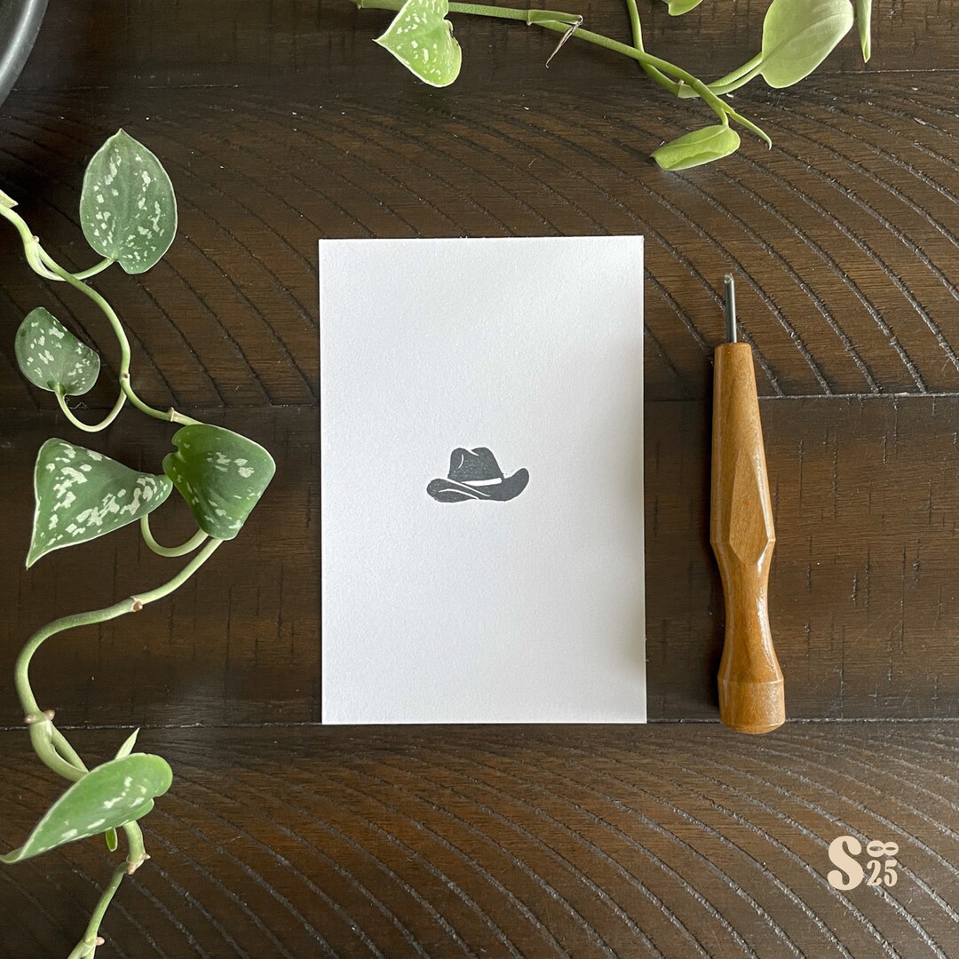 Cowboy Hat Print - 4"x6" Handmade Print - Etsy