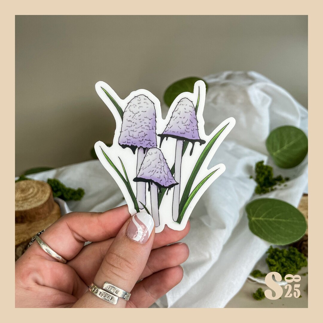 Inky Cap Mushroom Sticker - Etsy