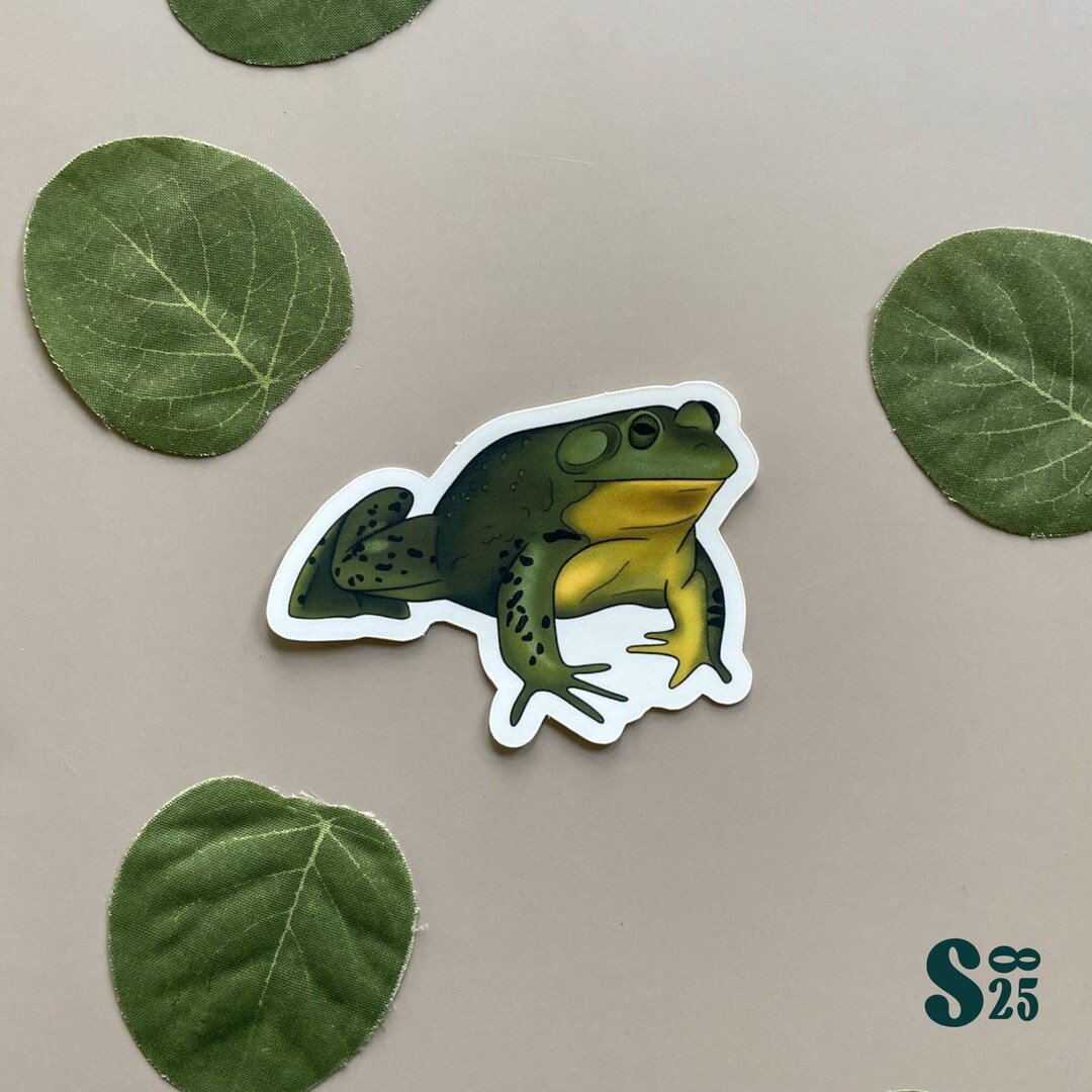 Bullfrog - Matte Vinyl Sticker - Etsy