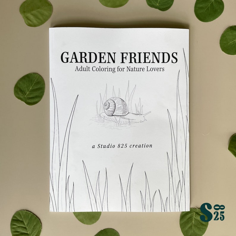 Garden Friends - Adult Coloring Book for Nature Lovers - Etsy