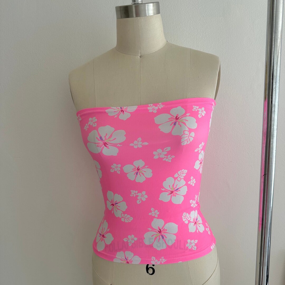 Coquette Girly Coconut Girl H2o Beach Feminine Crop Tube Top Cami Y2k ...