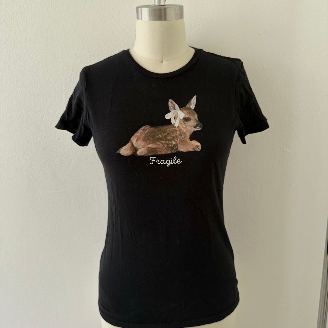 Fragile Fawn T-shirt Coquette Clothing Trendy Woman T Shirt Cottagecore ...