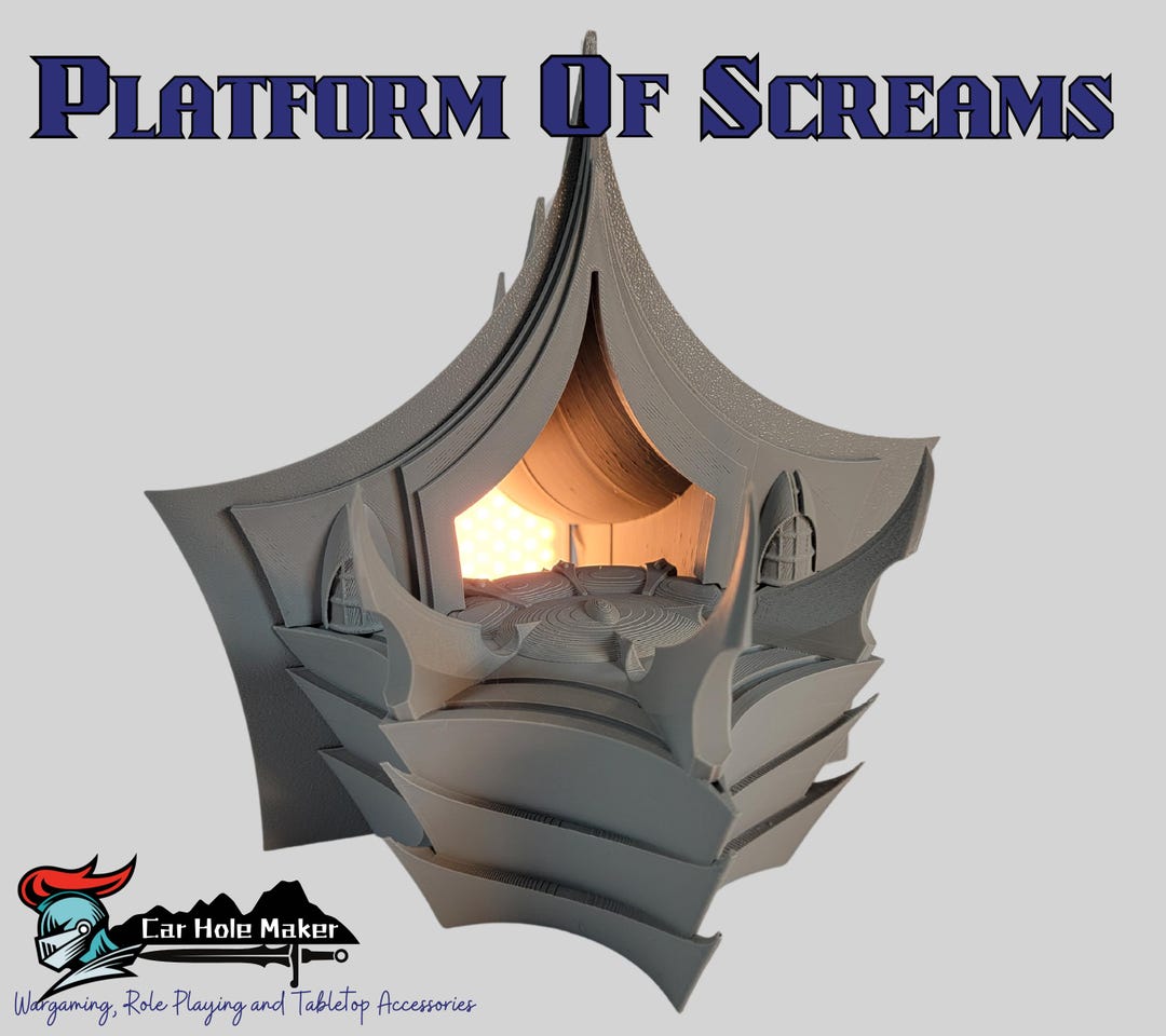 Platform of Screams Dark Elf City. Sci-fi Wargaming Terrain Turrets ...