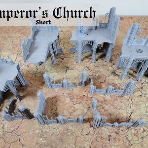 Gothic Sector 40k Terrain Large Cathedral Set. Modular Terrain for ...