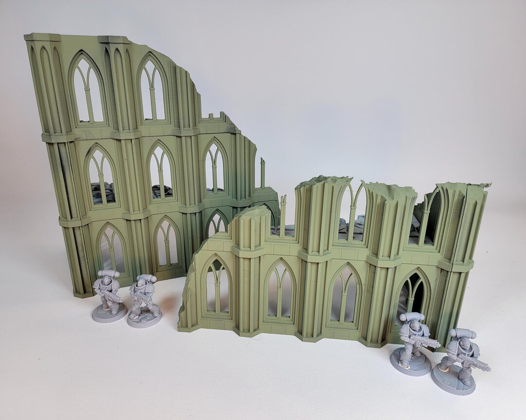 Wargame Sci-fi Fortress Terrain, 3d Printed Ruins Bunker Silo Bridge ...