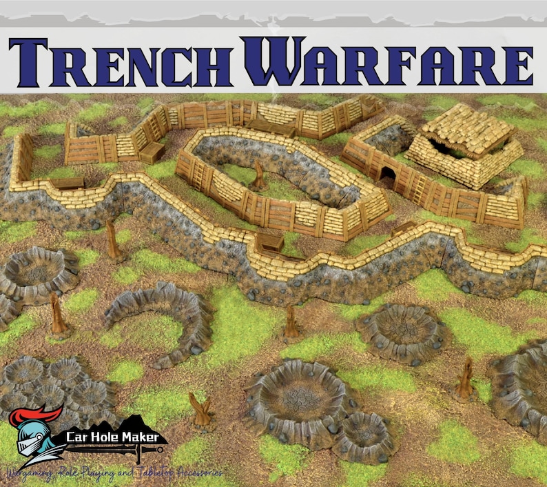 28mm Modular Trench Terrain Set: Wargaming Diorama Scenery - Etsy