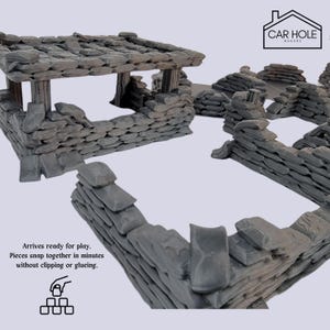 Sandbag Fortifications Terrain: for Tabletop Wargames (28mm-32mm) - Etsy