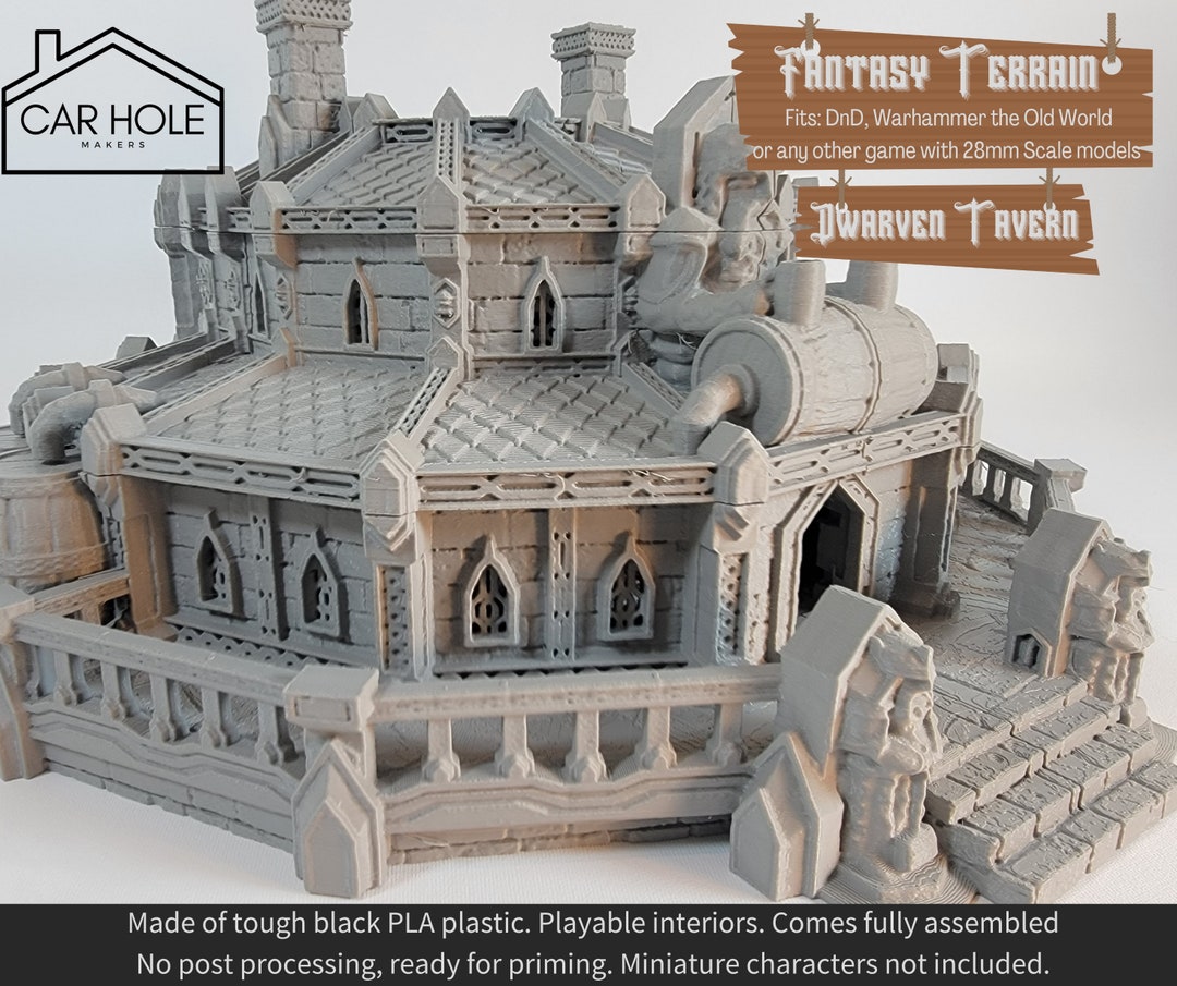 Dwarf Tavern: Large Building Medieval Fantasy Terrain, Fits Tabletop ...