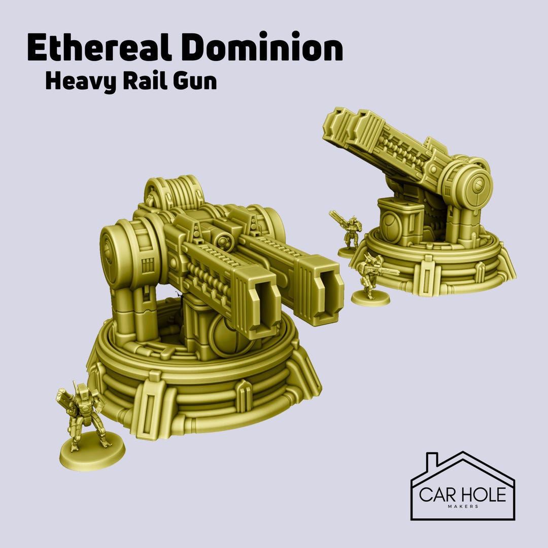 Ethereal Dominion Heavy Rail Gun Sci-fi Fortress Terrain Modular ...