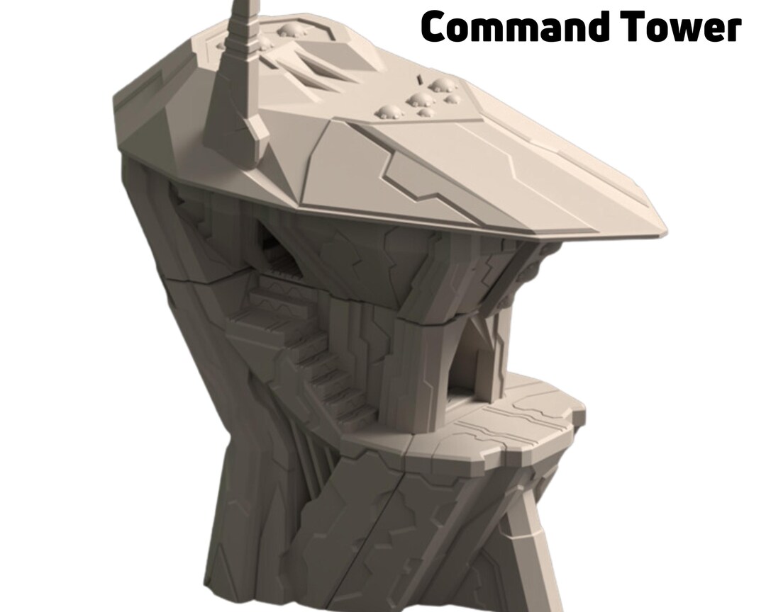 Delta-sol: Alien Border World 3D Printed Terrain Set Sleek Futuristic ...