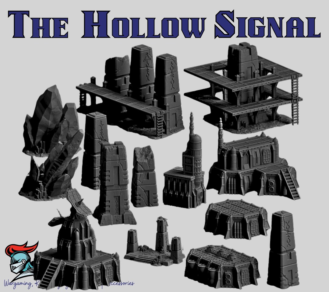 Sci-fi Terrain Set Vharaq Null Wargaming Buildings | the Hollow Signal ...
