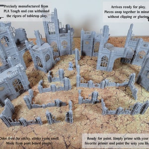 Gothic Sector 40k Terrain Large Cathedral Set. Modular Terrain for ...