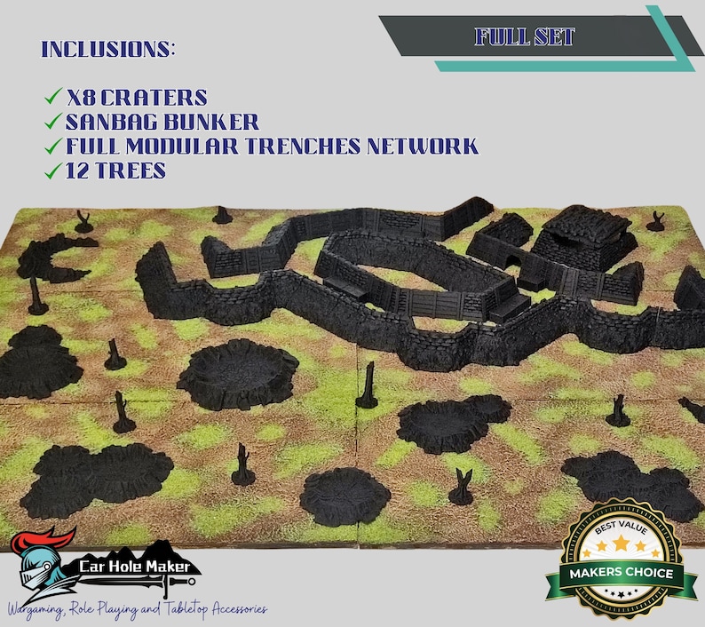 28mm Modular Trench Terrain Set: Wargaming Diorama Scenery - Etsy