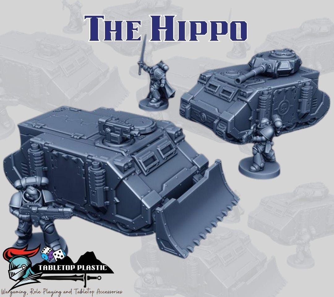 The Hippo Modular Sci-fi APC Tank 28–32mm | Turret & Dozer Options - Etsy