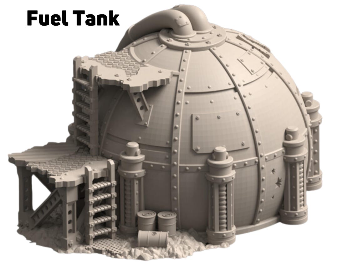 Orc Launch Complex 3D Printed Terrain Set, Scrap-built Rocket Tower ...