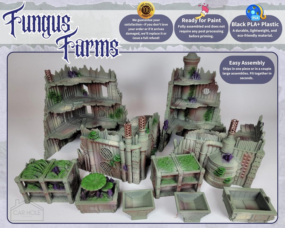 Fungus Farm Terrain: Modular Alien Farming Complex for Tabletop Rpgs ...