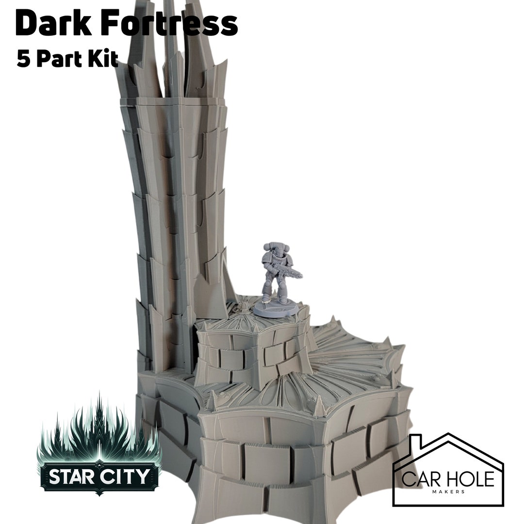 Dark Fortress: Dark Elf City. Sci-fi Wargaming Terrain Turrets, Spires ...