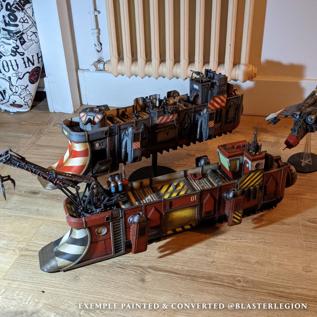 Gun Boat Cargo Tug Terrain. Floating Scenery 40k Inquisitor Cutter ...