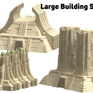 3D Printed Sci-fi Necropolis Terrain Set, Ancient Pyramid Monoliths for ...