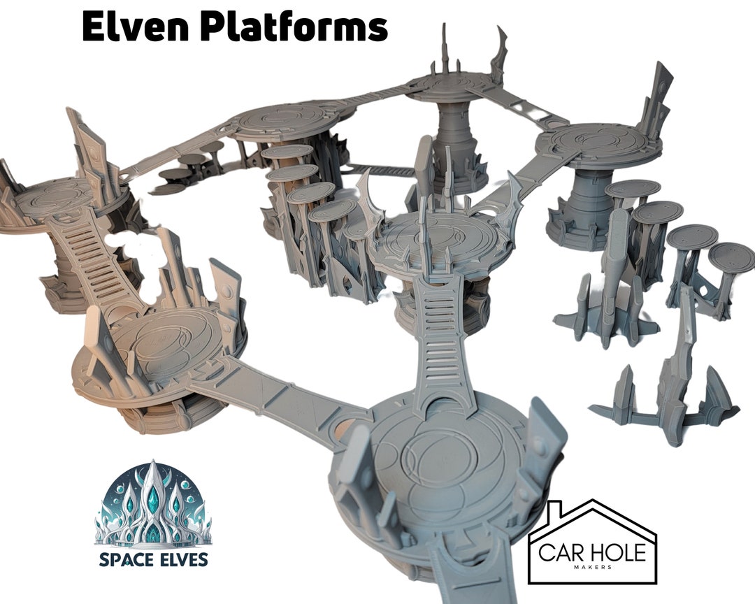 Elven Platforms Space Elves War Game Skirmish Terrain. Platforms, Ramps ...