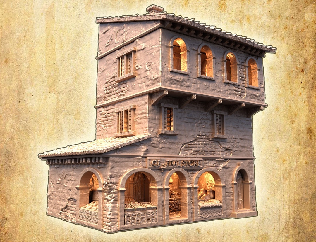 Caribbean Merchant House: Colonial Market Terrain, Fits Tabletop Games ...