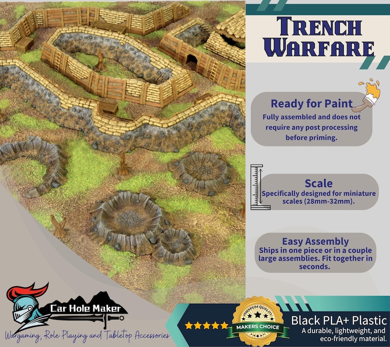 28mm Modular Trench Terrain Set: Wargaming Diorama Scenery - Etsy