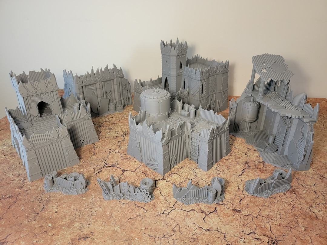 Orc Settlement. Sci-fi / Space Orcs Terrain. Obstacles, Corner Buildings and Barracks for Your ...