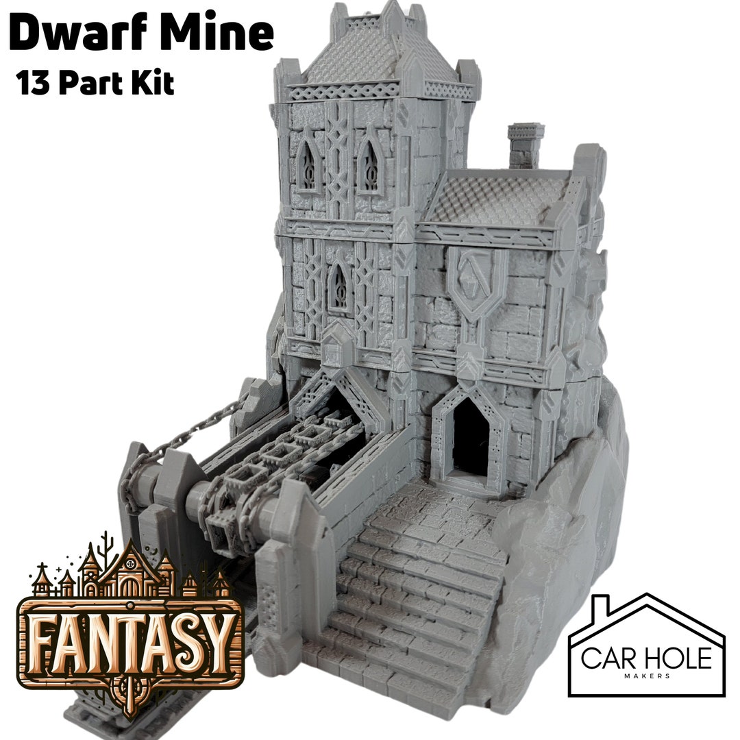 Dwarven Mine Shaft: Dwarf Hold Mechanical Building, Fits Tabletop Games ...