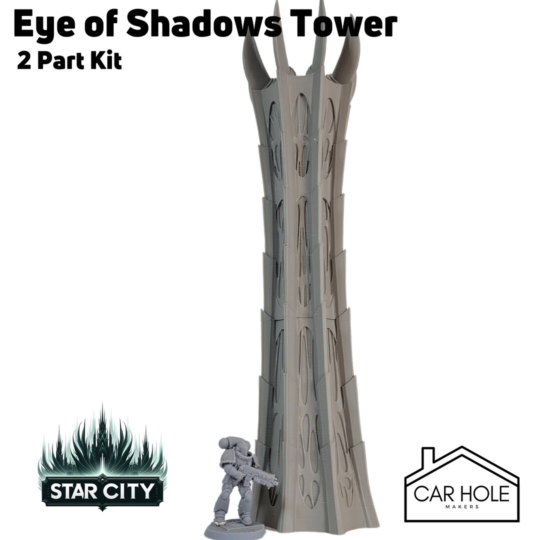 Eye of Shadows Tower: Dark Elf City. Sci-fi Wargaming Terrain Turrets ...