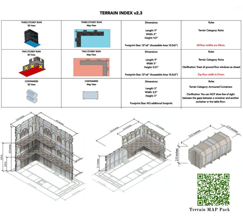 WTC 2025 40k Tournament Necron Terrain: Foldable Ruins & Containers ...